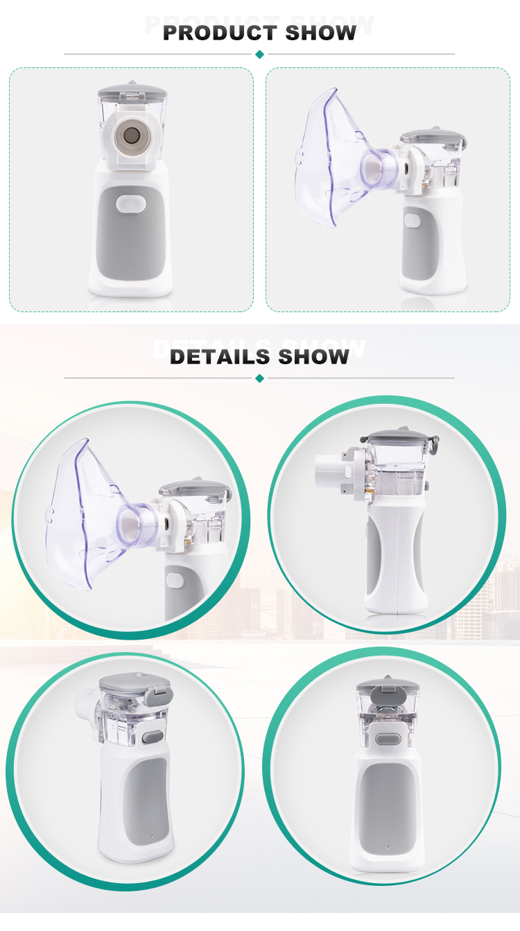 ISO Portable Handheld Nebulizer 1 Hour Oxygen Inhaler Mesh Nebulizer