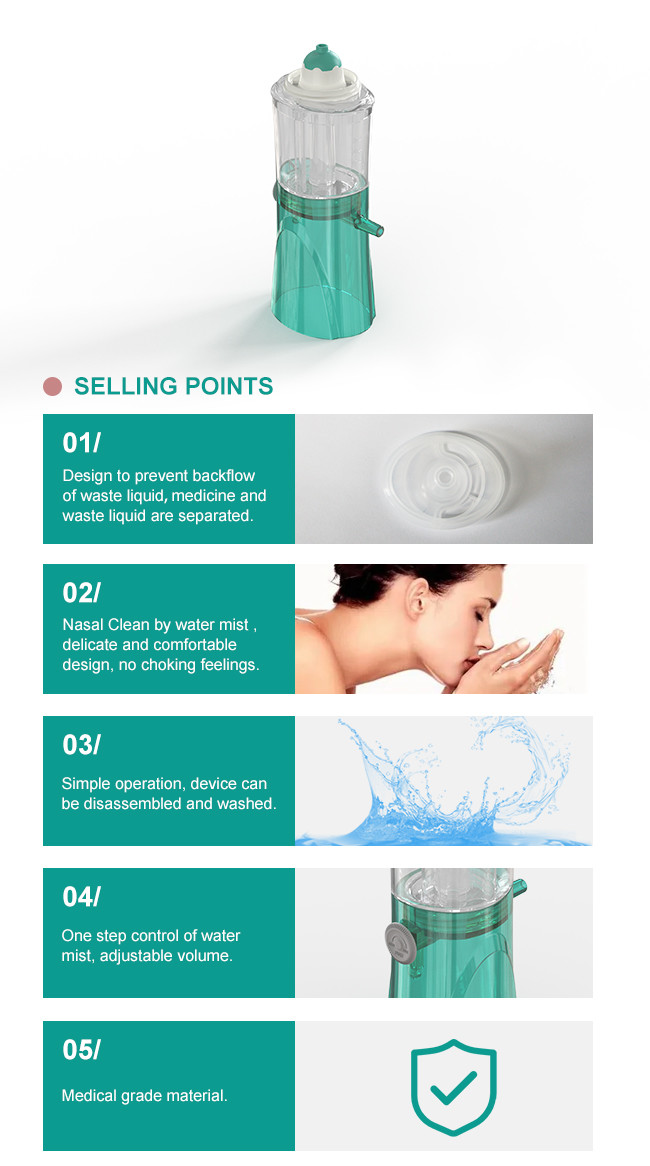 CNI Portable Nasal Irrigator Oxygen Plastic Nasal Flush Machine